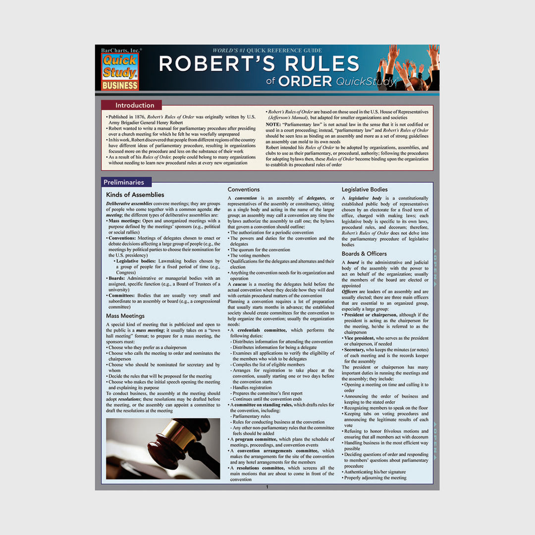 Robert's Rule of Order | Shop DECA