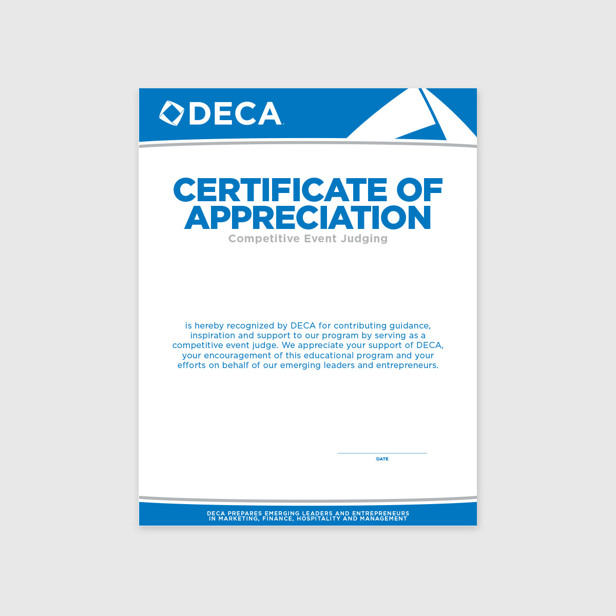 Certificates | Shop DECA